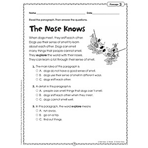 Comprehension Skills: Short Passages for Close Reading: Grade 1