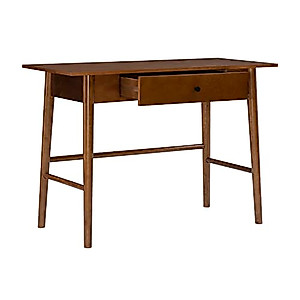 Linon Melissa Mid-Century Walnut Desk, 42" W x 19" D x 30" H