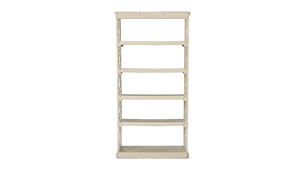 Powell Turner Bookcase in Antique White - Stylish Storage Solution