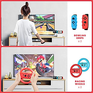 Switch Sports Accessories - CODOGOY 18 in 1 Switch Sports Accessories Bundle for Nintendo Switch Sports, Family Accessories Kit Compatible with Switch/Switch OLED Sports Games