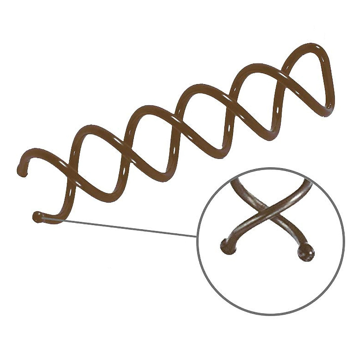 Hawwwy Spiral Spin Pins - 4 Pack Premium Brown Spin Pins | Easy & Fast Non-Scratch Alloy Bun Maker Hair Pins for Buns Women Kids | Messy Bun Bobby Pins Brown Hair Accessories