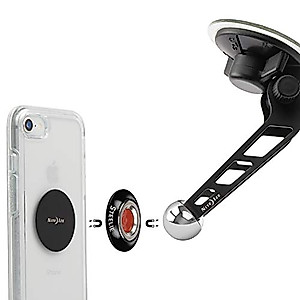 Nite Ize Original Steelie Orbiter Windshield Mount Kit - Low Profile Magnetic Car Windshield Mount for Smartphones