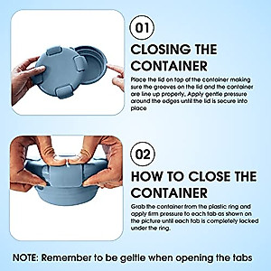 GISHO Collapsible Bowl, Collapsible Silicone Bowl With Lids, Ideal for Camping & Hiking, Picnic, RV, Travel, Dishwasher & Microwave Safe 36oz (Lemonade Pink)