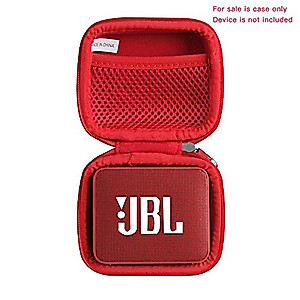 Hermitshell Travel Case for JBL GO2 - Waterproof Ultra Portable Bluetooth Speaker (Red)