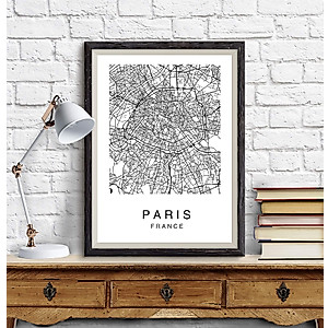 Custom Map Poster Personalized Map Print City Map Wall Art Decor Black and White Sizes Available