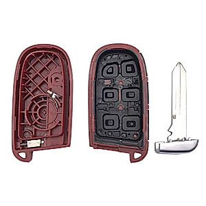 J-ACCES Key Fob Case Shell Fit for Jeep Grand Cherokee Dodge Challenger Charger Dart Durango Journey Chrysler 300