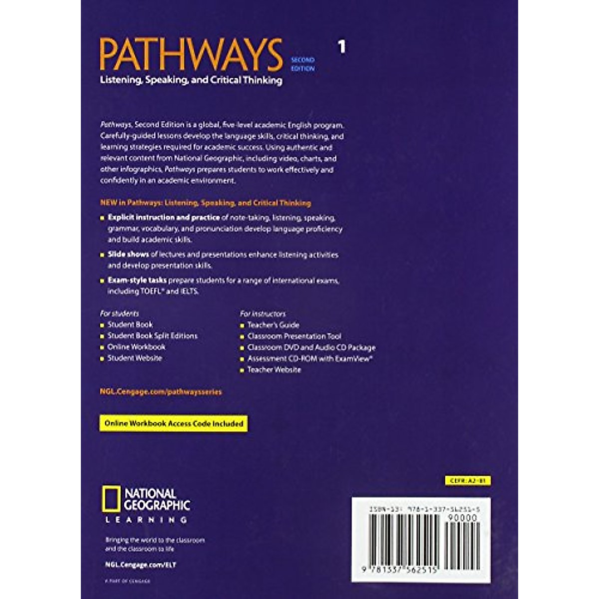 Bundle: Pathways: Listening, Speaking, and Critical Thinking 1, 2nd Student Edition + Online Workbook (1-year access)