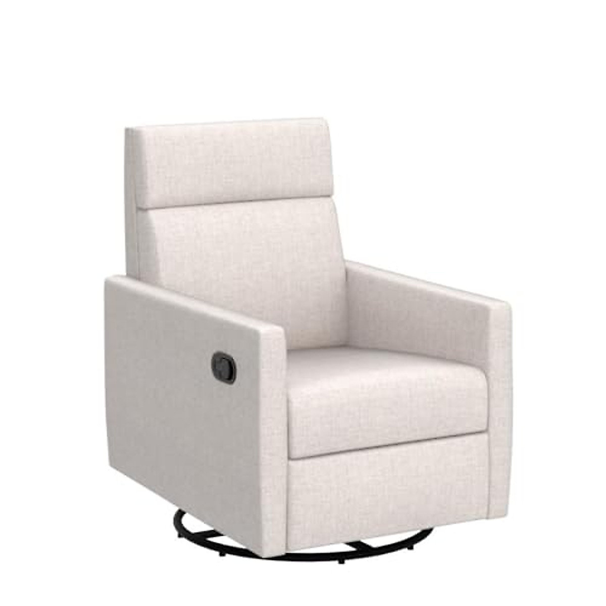 LUMISOL Modern Swivel Glider Rocker Recliner, Manual Recliner Gliders for Nursery, Upholstered Glider Reclining Chair with Tall Back for Living Room, Bedroom, Tan