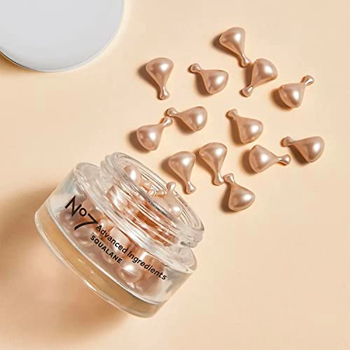 No7 Advanced Ingredients Squalane Capsules - Moisturizing Pure Squalane Oil Helps Skin Barrier Repair - Plant Derived Squalane Skin Care Capsules for Daily Use (30 Count)