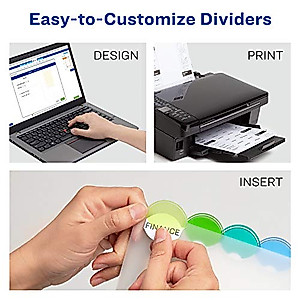 Avery 11201 Insertable Style Edge Tab Plastic Dividers, 8-Tab, Letter