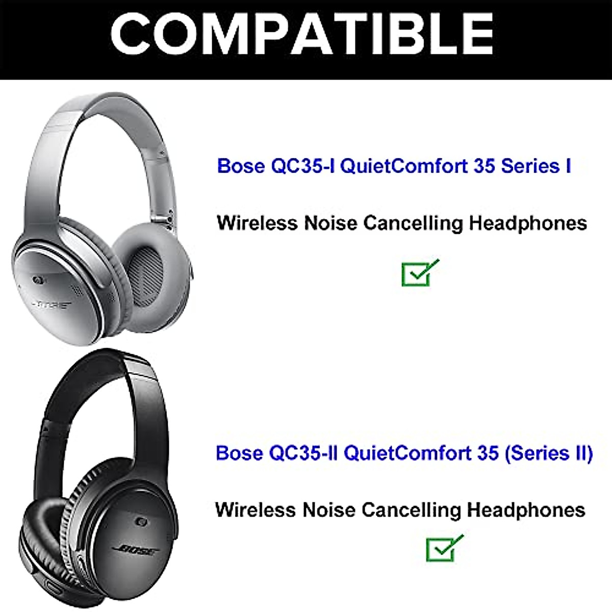 QC35 Microphone Boom Cable with External Game Mic for Bose QuietComfort 35 II (QC35 II) & Quiet Comfort 35 (QC35) Headphones, Gaming Mic with Mute Switch for PC, Laptop, PS4, PS5, Xbox One Controller