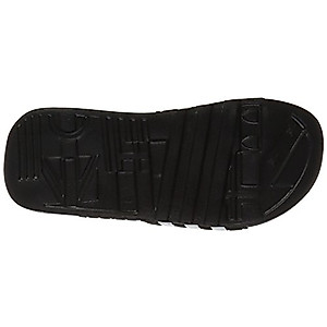 adidas Men's Adissage Slides Sandal, Black/White/Black, 12