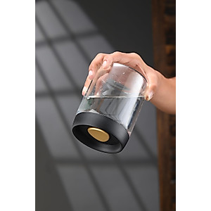 LOEZ Coffee Bean Storage Container Airtight, Lid Sealed with Press-Down Vacuum, Borosilicate Glass Coffee Canister, Food Storage, Coffee Bar for Ground Coffee, Tea, Beans, Spices (Extra Large - Clear)
