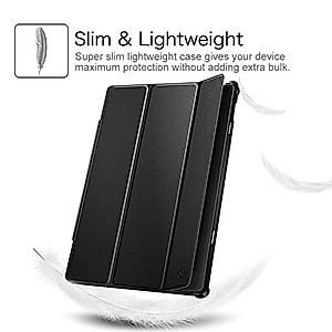 Fintie Slim Case for Amazon Fire HD 10 Tablet (Compatible with 7th and 9th Generations, 2017 and 2019 Releases) - Ultra Lightweight Protective Stand Cover with Auto Wake/Sleep, Black