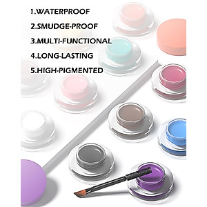 LYSdefeu Waterproof Orange Matte Gel Eyeliner & Eyebrow Pen, 12 Color Options, Creamy Texture, Long Lasting, Safe Ingredients