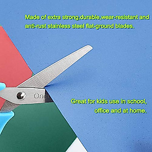 5" Kids Scissors 12 Pack,Kid Safety Scissor For School Scissors Soft Comfort-Grip Handles Sharp Blade Blunt Student Scissors ages 4+,Child Small Scissors,Crafting