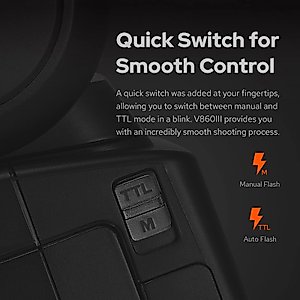 Godox V860III-S Camera Flash Light Wireless TTL Speedlite Modeling Light Transmitter/Receiver Manual/Auto Flash GN60 1/8000s HSS Built-in 2.4G Wireless X System Replacement for Sony Cameras