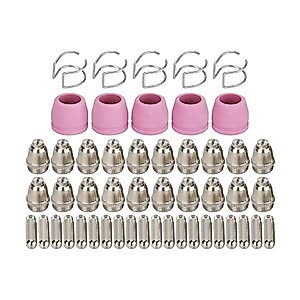 Hynade Plasma Cutter Torch Consumables, AG60P Consumables Pilot Arc Cutting Torch Tip Nozzles AG60P AG60 Plasma Torch Consumables for HYC50DP, CUT50H, PLC50DP Plasma Cutter 50 PCS(AG60 parts)