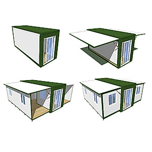 Prefab Folding Extendable Container House for Living Office Hospital Fast Assemble Container Home 2 Bedroom Family Homes