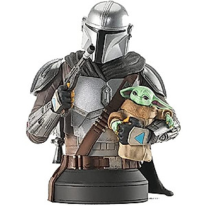 Diamond Select Toys Star Wars: The Mandalorian with Grogu 1:6 Scale Previews Exclusive Bust, Multicolor,6 inches,DEC219397