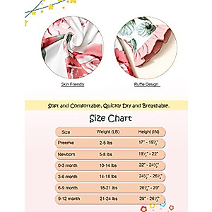 Baby Girl Clothes 0 3 Months Long Sleeve Onesies for Baby Girl Flowers Printed Baby Clothes for Girls 0-3 Months Baby Girl Clothes