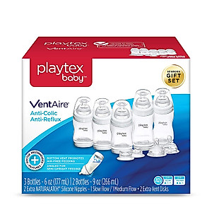 Playtex Baby Ventaire Anti Colic Baby Bottle, BPA Free - Gift Set