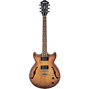 Ibanez Artcore 6 String Semi-Hollow-Body Electric Guitar, Right, Tobacco Flat (AM53TF)