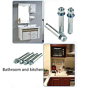 M8 x 60 mm External Hex Expansion Bolts Screws Sleeve Anchors, Stainless Steel, 10Pcs