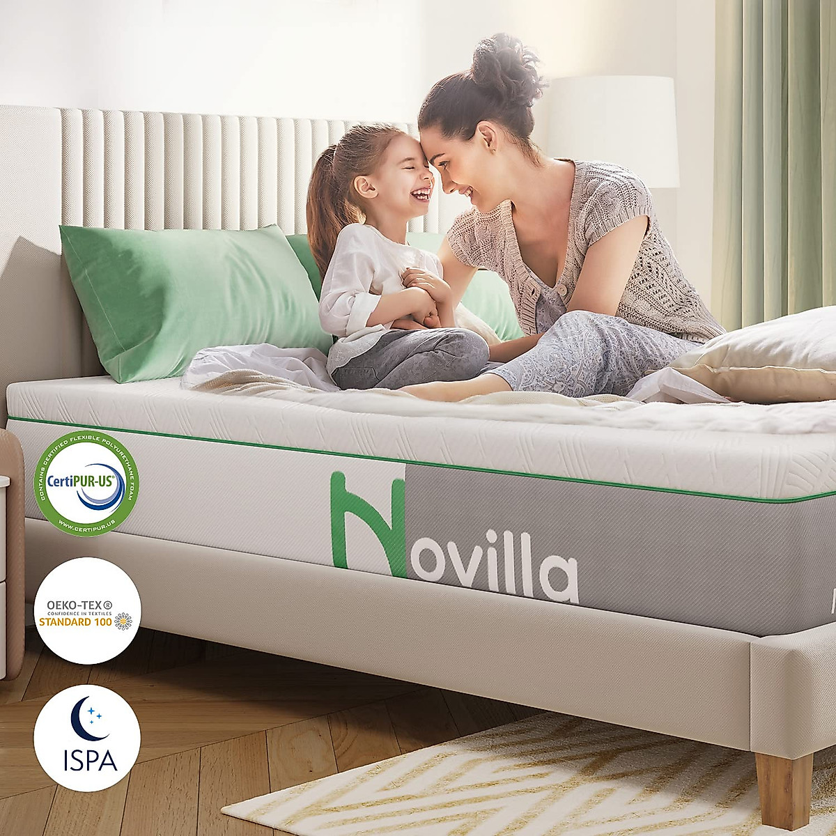 Novilla King Size Mattress, 12 Inch Gel Memory Foam King Mattress for Cool Night Sleep & Pressure Relief, Medium Soft with Motion Isolation, Mattress in a Box, Lullaby