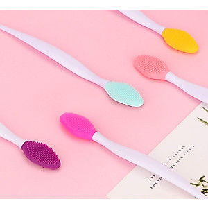 Yebeauty Silicone Facial Cleansing Brush Set of 15, 5pcs Face Scrubber, 5pcs Nose Blackhead Remover and 5pcs Double-Sided Exfoliating Lip Brush Lip Exfoliator Tool for Skincare