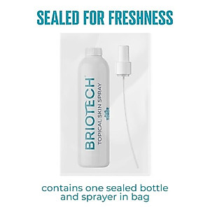 BRIOTECH Topical Skin Spray, Hypochlorous Acid Spray for Body & Face, Eyelid Cleanser, HOCl Facial Mist, Support Against Irritation, Calm Redness, Soothe Scalp, Packaging May Vary, 4 oz ea, 2 ct