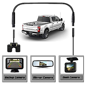 YiePhiot Extension Cord Dash Cam Backup Camera Rear View Mirror Camera Recorder Cable (5-pin 6.5ft/2m)