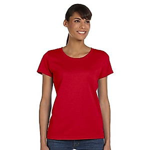 Fruit of the Loom Ladies' 5 oz., HD Cotton™ T-Shirt M TRUE RED