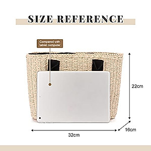 Ynport Women Large Straw Tote Bag Summer Beach Handles Handbag Handwoven Hobo Shoulder Bags Purse for Travel Shopping