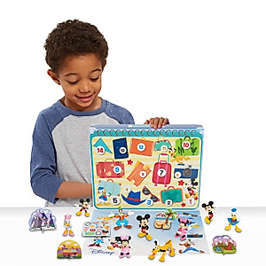 Disney Junior Mickey Mouse Countdown to Vacation, 14-pieces, 9 Figures Included, Kids Toys for Ages 3 Up, Amazon Exclusive by Just Play