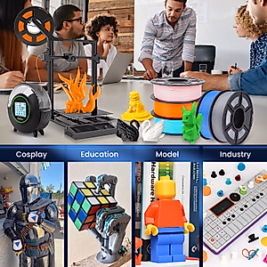 SUNLU 3D Printer Filament PLA Plus 1.75mm, SUNLU Neatly Wound PLA Filament 1.75mm PRO, PLA+ Filament for Most FDM 3D Printer, Dimensional Accuracy +/- 0.02 mm, 1 kg Spool(2.2lbs), Grey