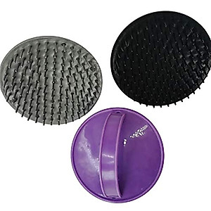 Flybloom 1Pc Shampoo Brush Comb Massage Scalp Tools Anti-Skid Hair Washing Brush for Men Women(Black)