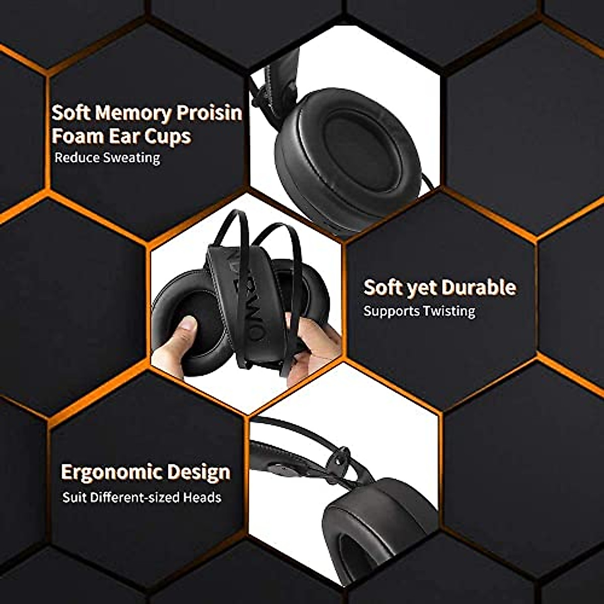NUBWO Gaming headsets PS4 N7 Stereo Xbox one Headset Wired PC Gaming Headphones with Noise Canceling Mic , Over Ear Gaming Headphones for PC/MAC/PS4/PS5/Switch/Xbox one (Adapter Not Included)