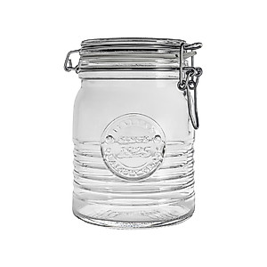 Bormioli Rocco Officina 1825 Glass Storage Jar with Airtight Clip Lid - 750ml