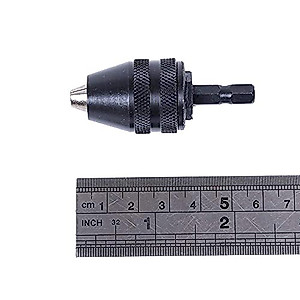 AUTOTOOLHOME 1/4-inch Hex Shank Keyless Drill Chuck Quick Change Adapter Power Screwdriver to Drill Converter Conversion Conversion Tool