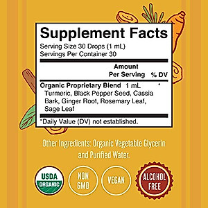 Turmeric Gold Drops & Morning Multivitamin (Raspberry) Bundle | USDA Organic Herbal Liquid for Immune & Digestive Support | Liquid Vitamins for Immune Support & Overall Wellness