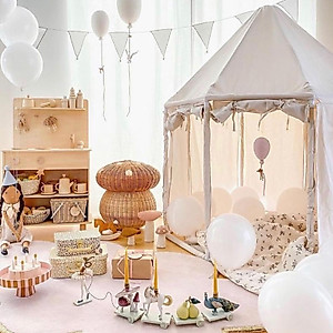 Handmade Rattan Mushroom Storage Basket, Baby Toys Decorative Storage Basket, Bathroom Laundry Dirty Clothes Basket