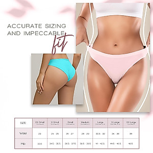 Alyce Ives Intimates Seamless Bikini Underwear for Women, 12 Pack No Show Panties, Laser Cut, Invisible under Yoga Pants