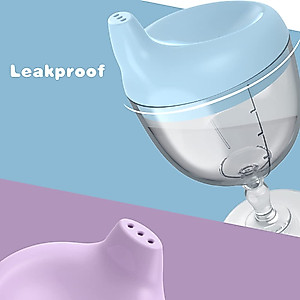 Crumye Prince Wine Sippy Cup, No Spill Wine Glass Sippy Cup for Baby Boy 12+ Months, Fancy Goblet Style Great for Your Prince Holidays Birthday Party Celebration, 5 Ounce(Blue)