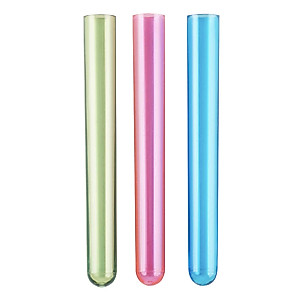 Desert Mercantile 24 Neon Test Tube Shot Glasses with 2 BONUS Liquor Pourers for Spill Free Pours for Bachelorette Parties, Bars, Pool Parties, Man-Caves, New Years Eve, and Holidays.