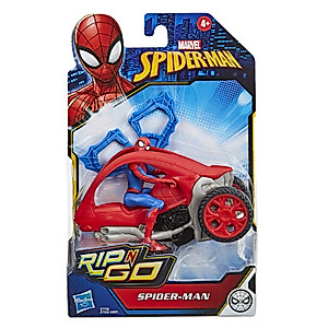 Spider-Man Marvel Stunt Vehicle 6-Inch-Scale Super Hero Action Figure and Vehicle Toy Great Kids for Ages 4 and Up