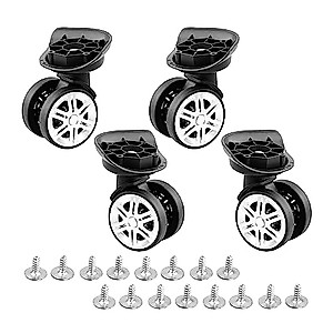 Baoblaze Luggage Suitcase Wheels Travel Suitcases Wheels Left & Right 360 Degree Rotation Double Row Swivel Caster Wheels for Carrier Travel Suitcases
