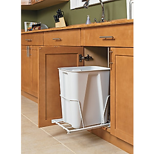 ClosetMaid 3103 Pull Out Trash Bin, 24-Quart, White