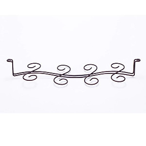Wine Glass Rack Under Cabine,Glass Holder,Iron Metal Cup Hanger Cabinet Storage Shelf Organizer Goblet Hanging Rack for Bar Counter(Holds 8 Glasses)