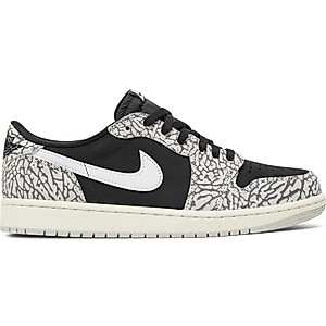 Men's Jordan 1 Retro Low OG (CZ0790 001) - 9 Black/Muslin/Tech Grey/White